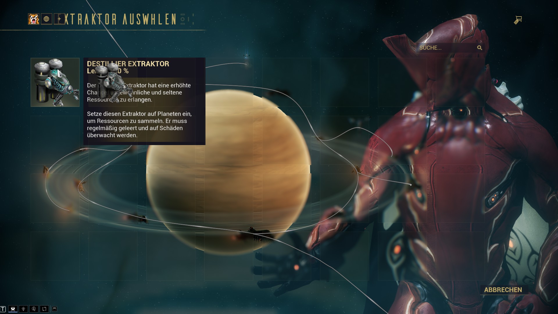 Extrator Icons Blocking the Extractor info. - General - Warframe Forums