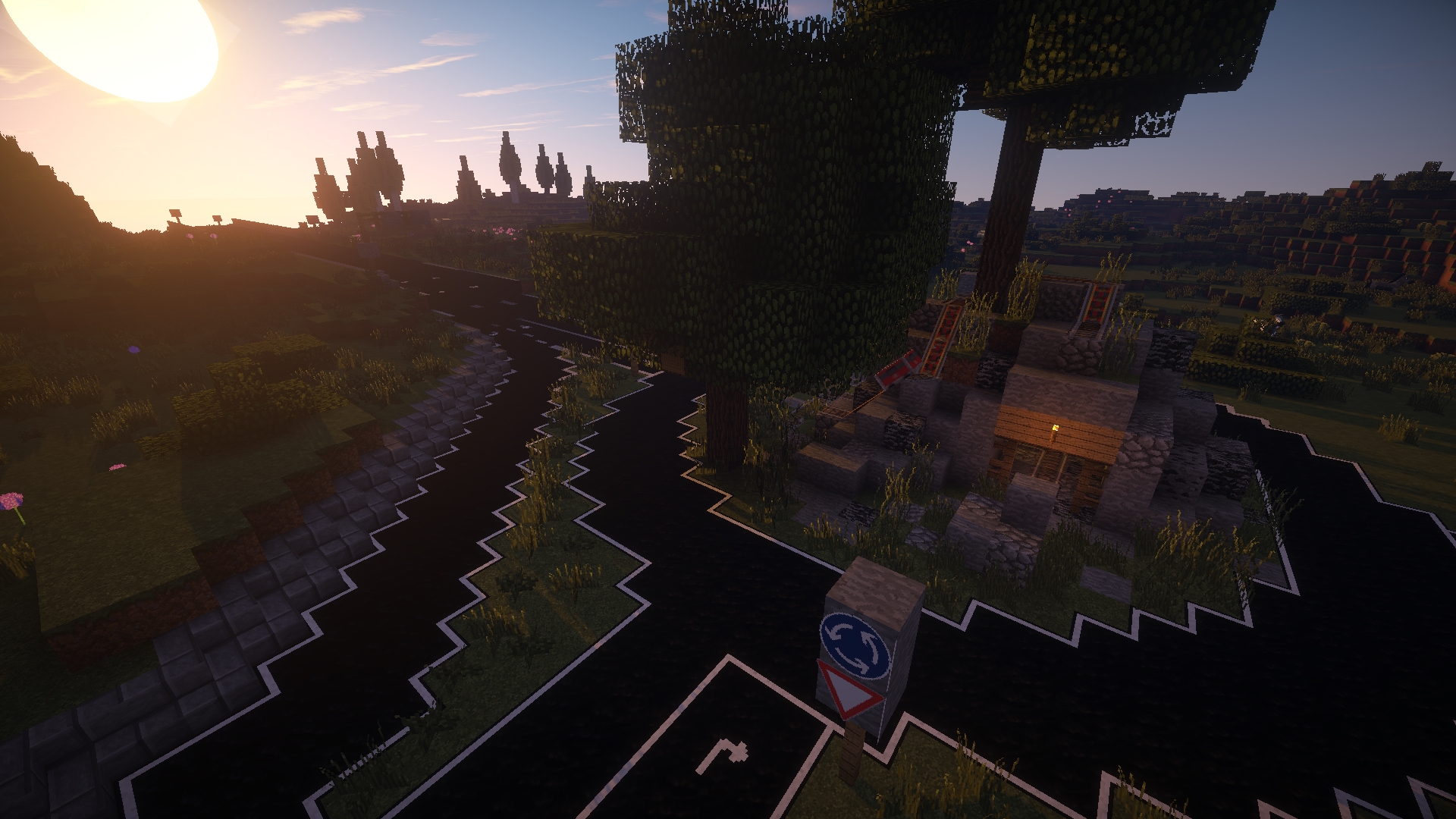 Roads in Minecraft Minecraft Project