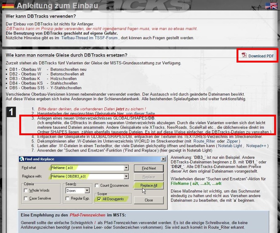 DBtracks umbau ProTrain strecken. - [MSTS] Streckenbau-Forum - Train ...